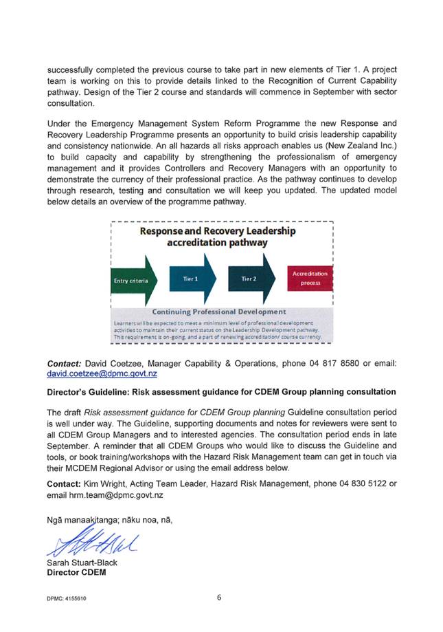 Agenda of Civil Defence Emergency Management Group Meeting - 4 00 2019